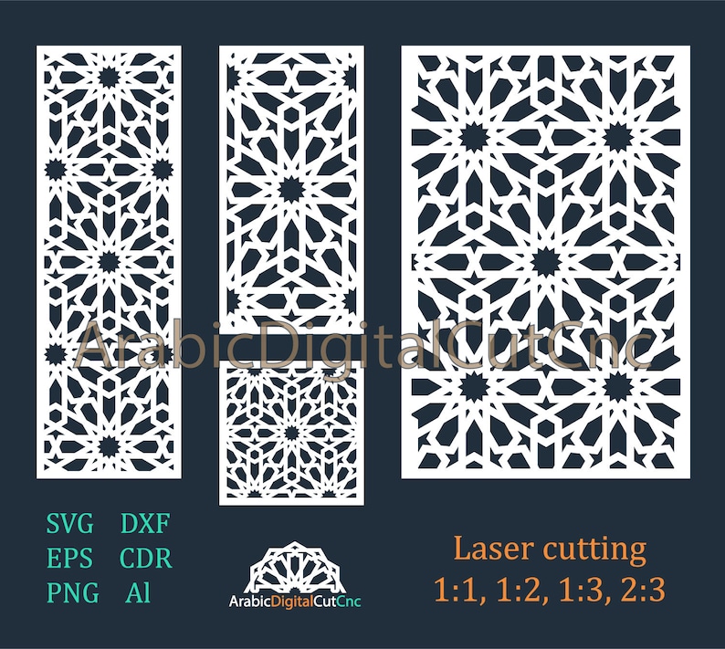 Moroccan Decorative Screen,panels. Geometric Laser Cutting Templates ...