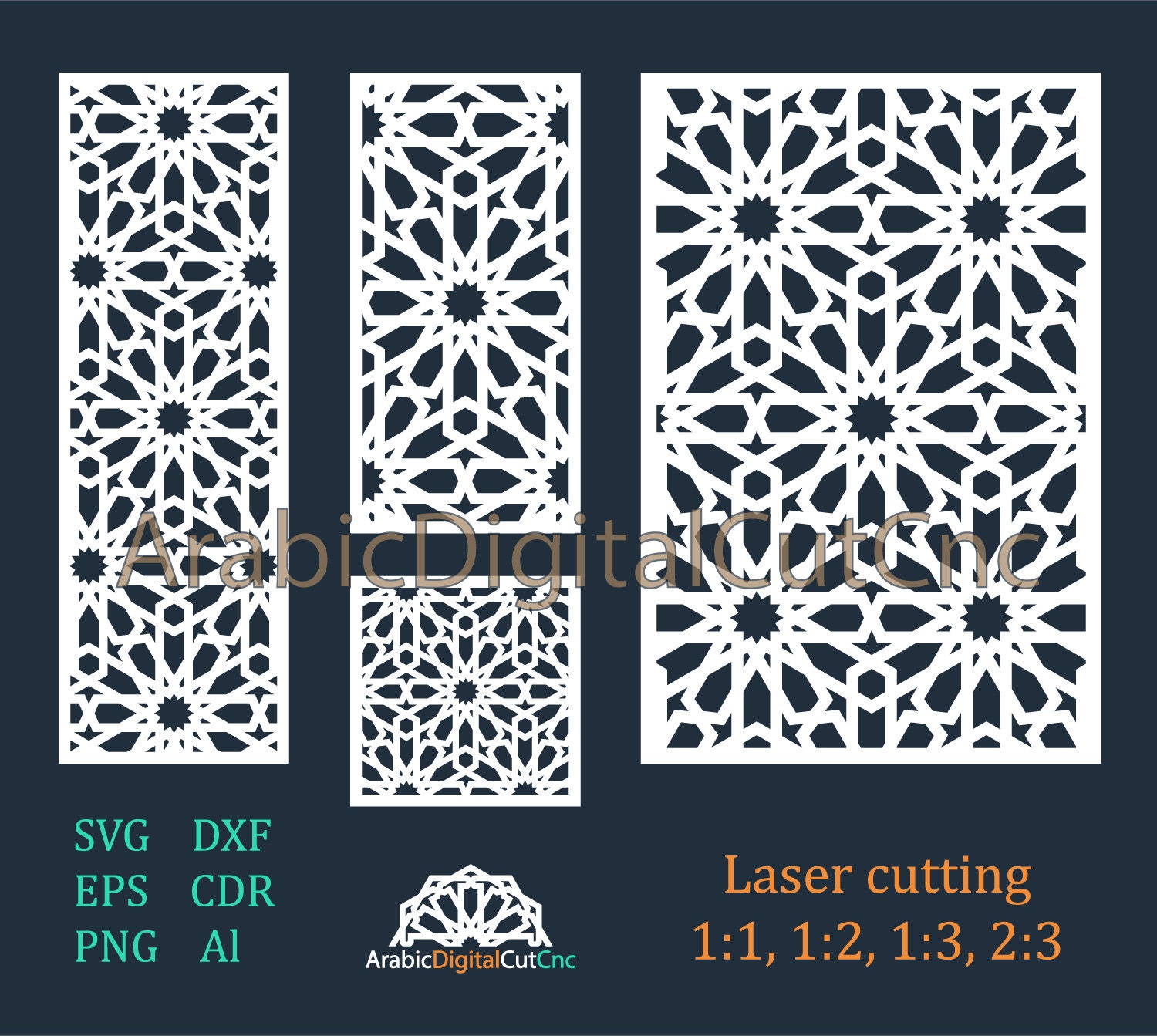 Buy Moroccan Decorative Screen,panels. Geometric Laser Cutting ...