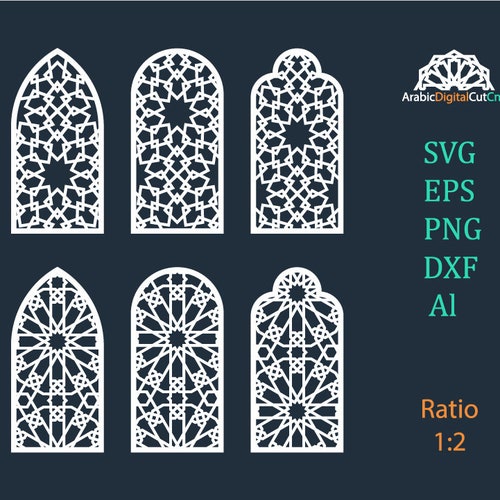 Islamic Arabic Arch Window Door Geometric Laser Cutting Cnc - Etsy