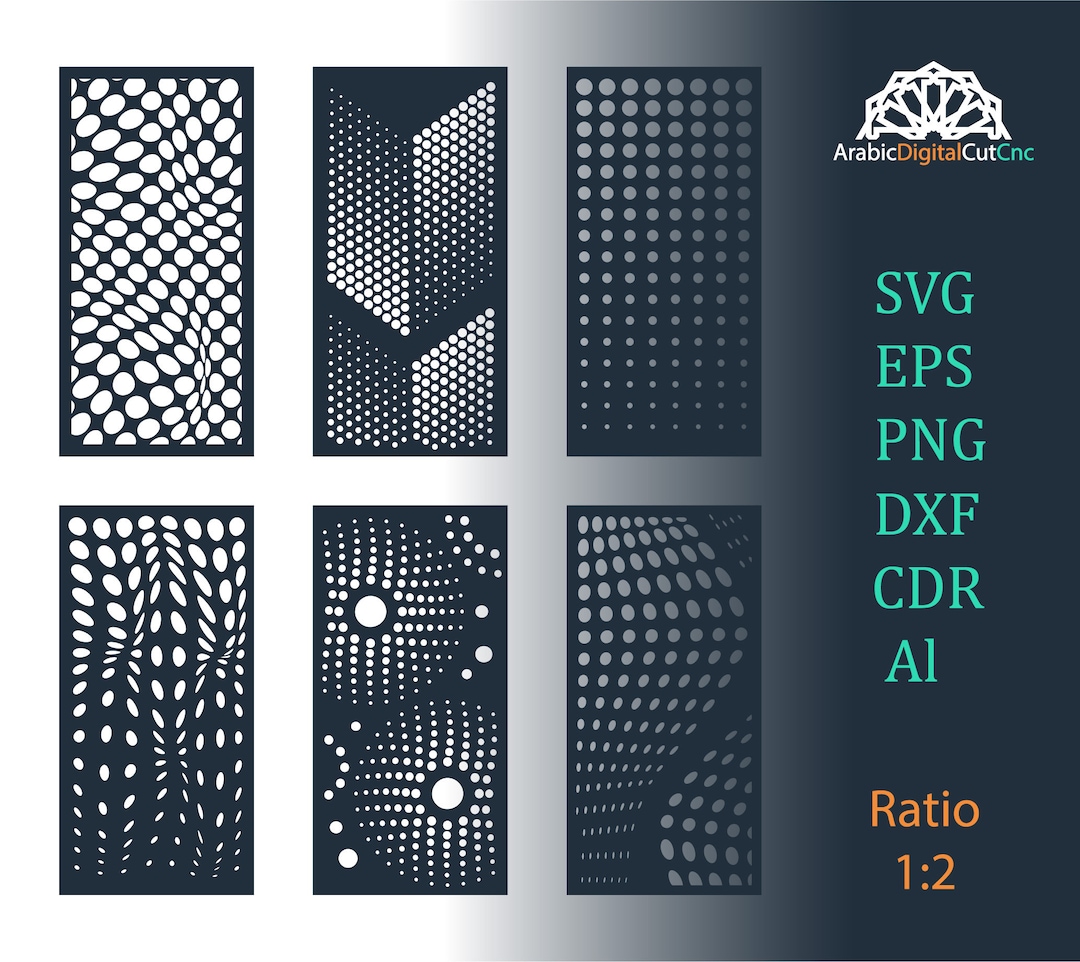 Cnc Files,decorative Screen,panels Kit. Modern Abstract Perforated ...