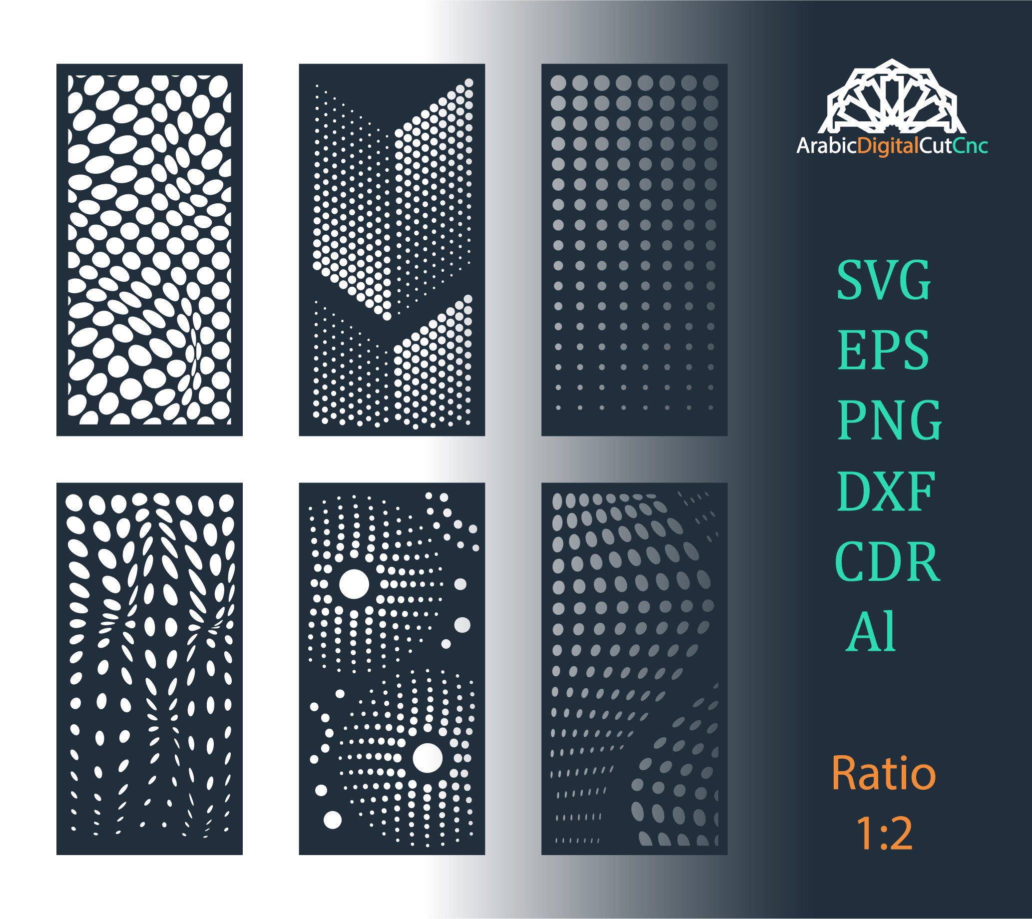 Cnc Files,decorative Screen,panels Kit. Modern Abstract Perforated ...