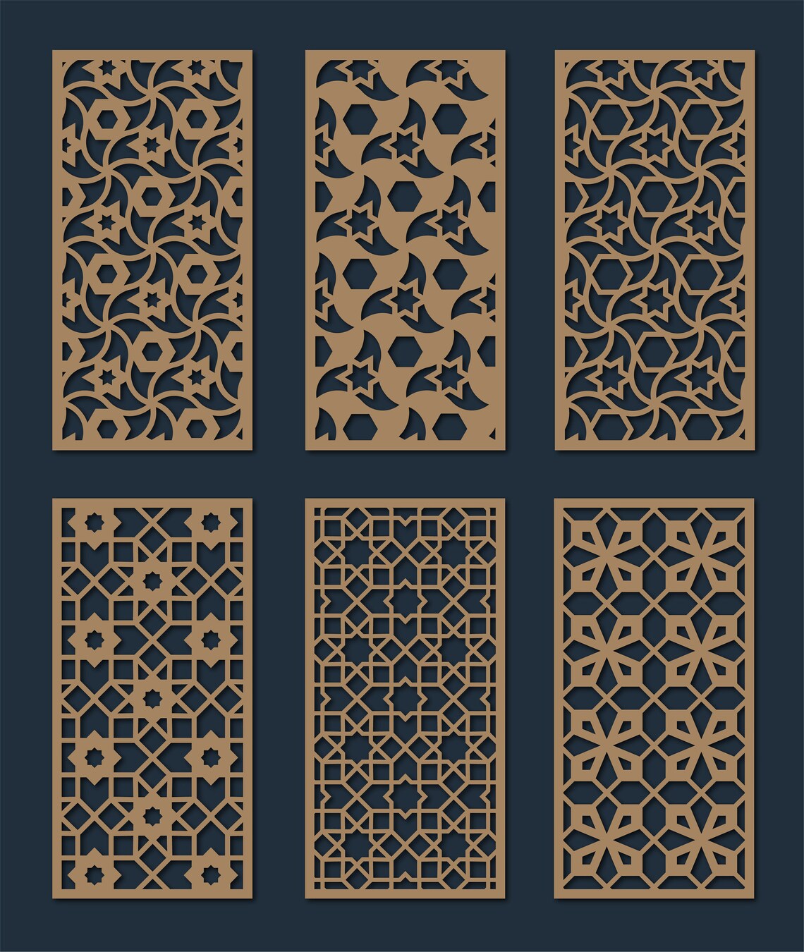 Cnc Files,decorative Screen,panels.islamic Geometric Laser Cutting ...