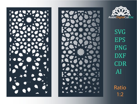Decorative Panelsroomdividerscnc Files.arabic Geometric - Etsy