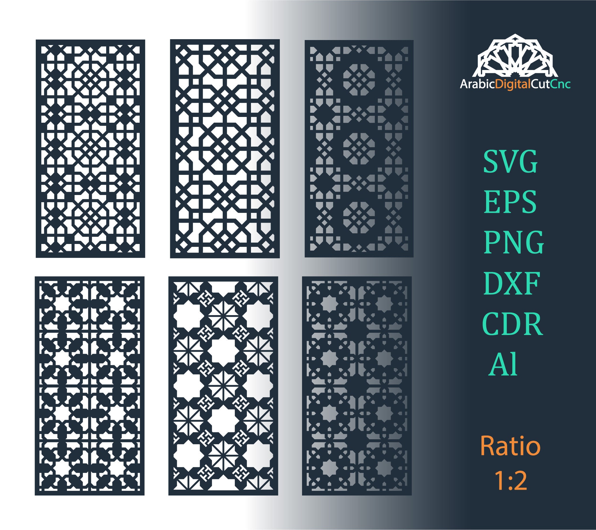 Cnc Files,decorative Screen,panels.islamic Geometric Laser Cutting ...