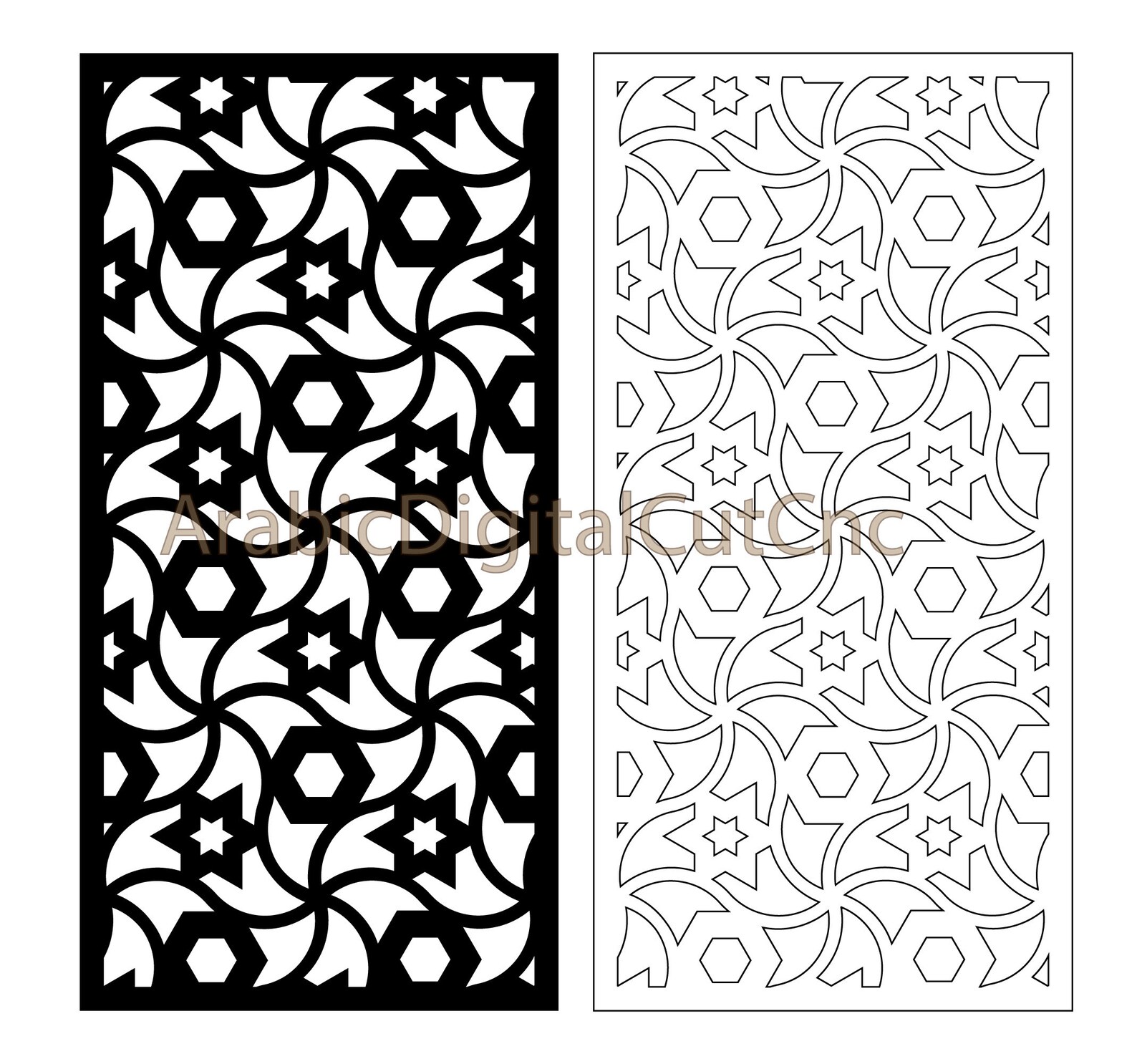 Cnc Files,decorative Screen,panels.islamic Geometric Laser Cutting ...