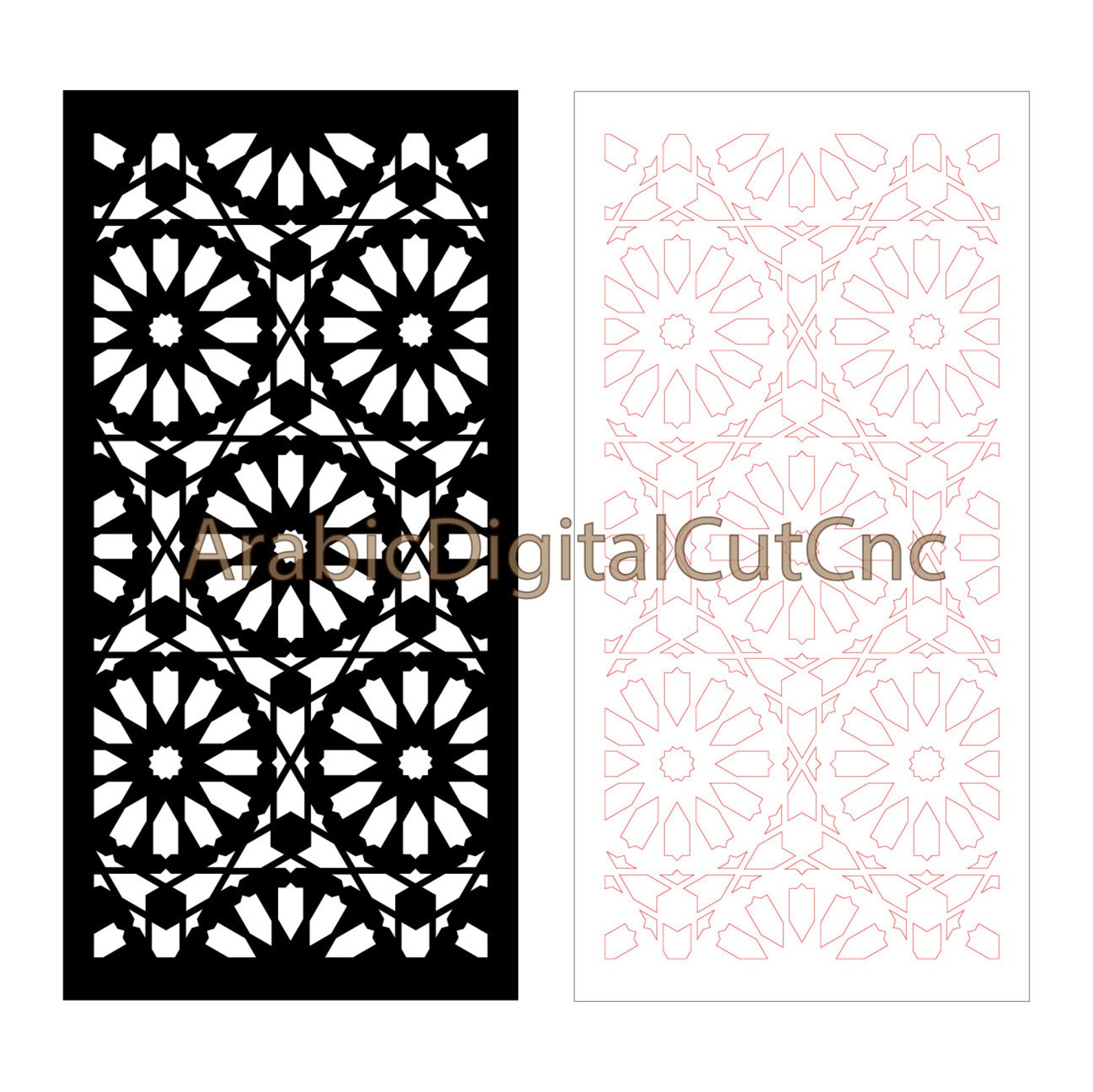 Arabic Geometric Laser Cutting Templates, Digital Pattern Set. Cnc ...
