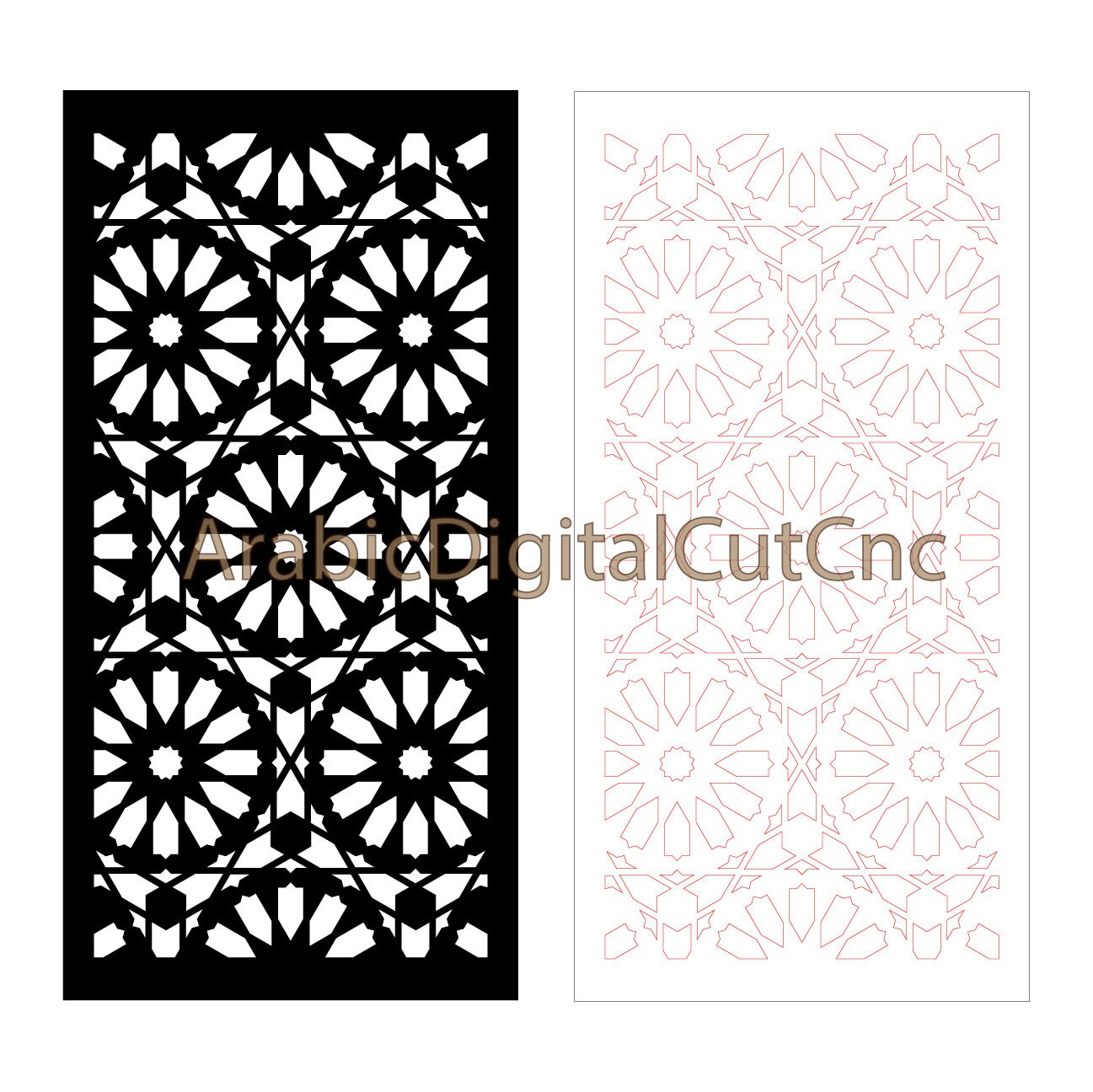 Arabic Geometric Laser Cutting Templates, Digital Pattern Set. Cnc ...