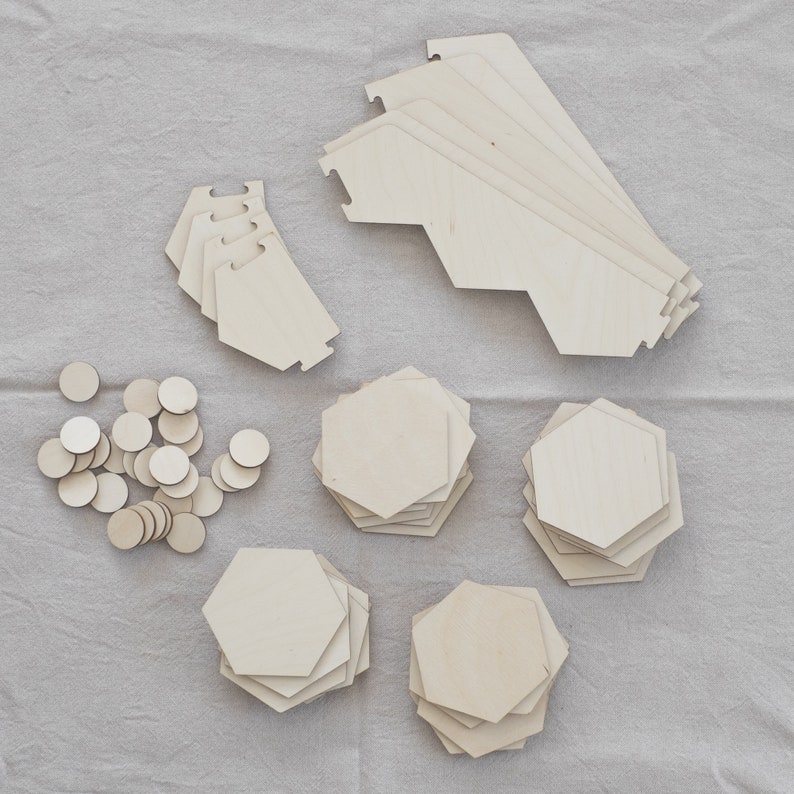 Hexagonal Game Board for 5-6 Players | Main Board and Extension ...