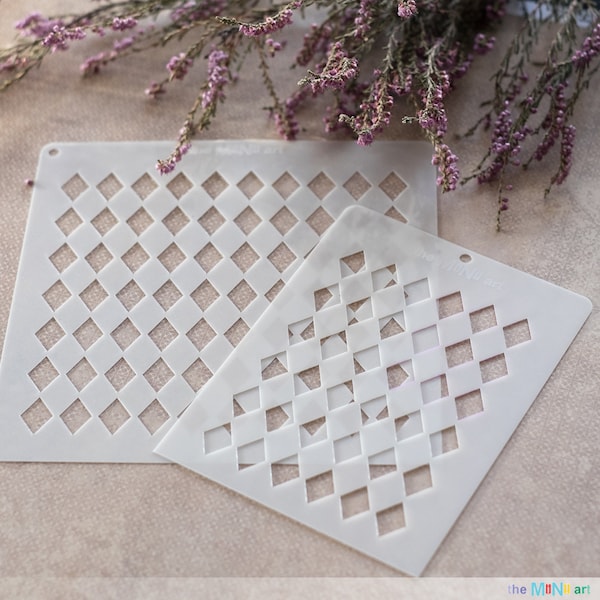 Diamond Pattern Stencil - Etsy