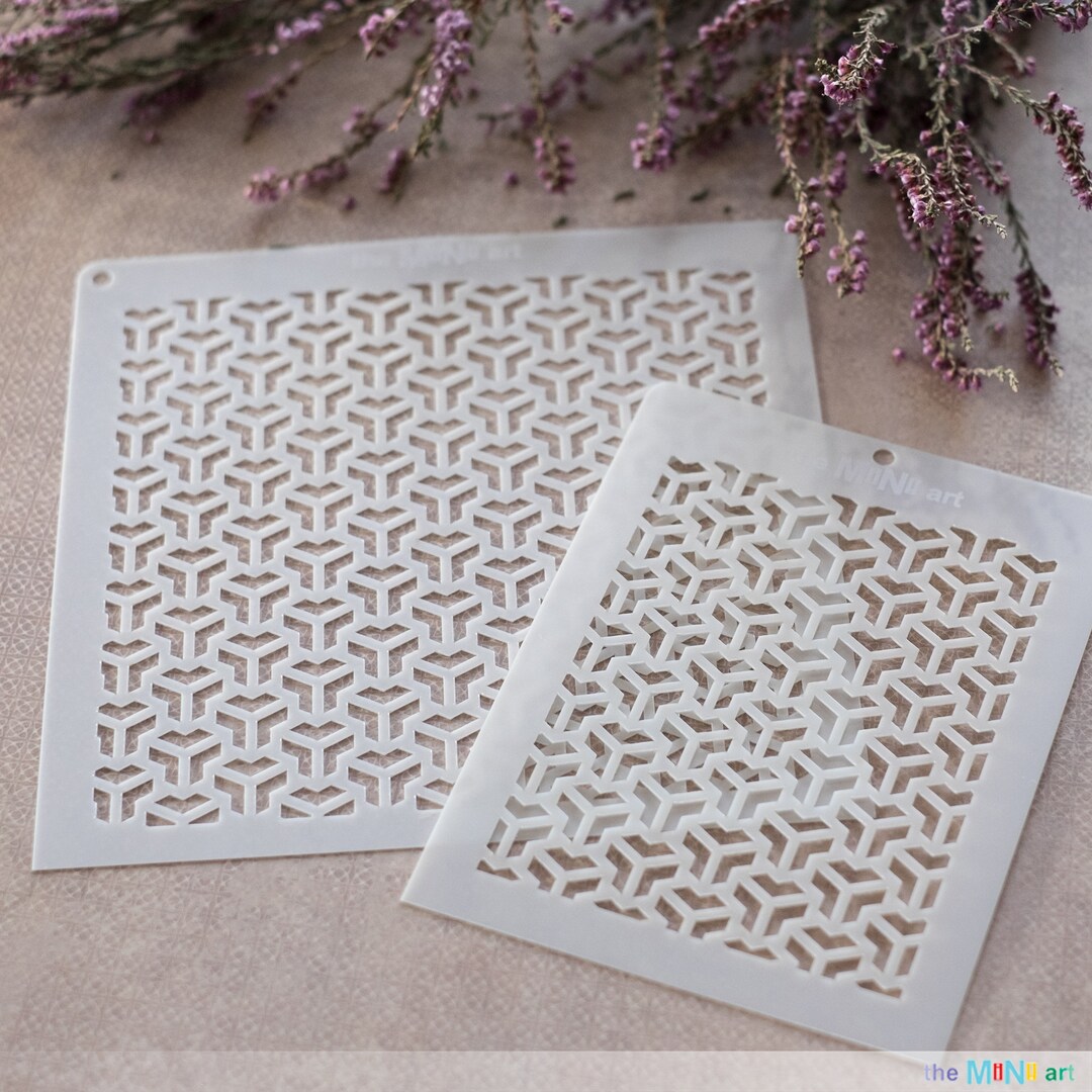 Stencil Cubes 3d, Craft Stencil, Scrapbooking Stencil, Painting Stencil ...