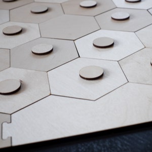 DIY Hex Game Board Kit for 2-4 Players: Laser-cut Birch Plywood Board ...