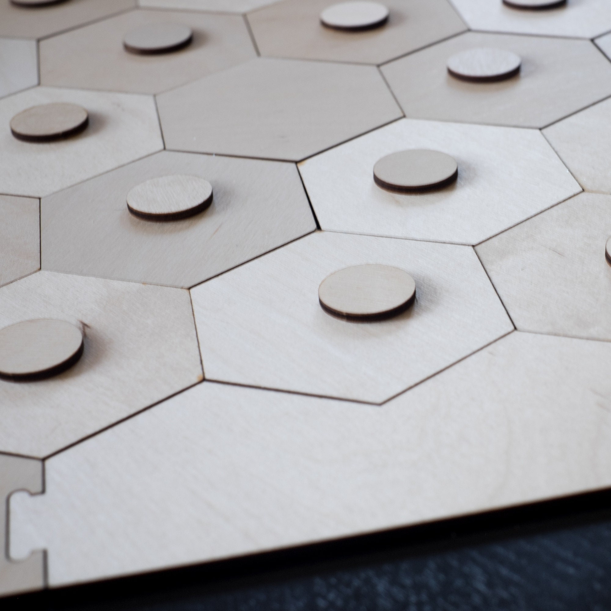 DIY Hex Game Board Kit for 2-4 Players: Laser-cut Birch Plywood Board ...