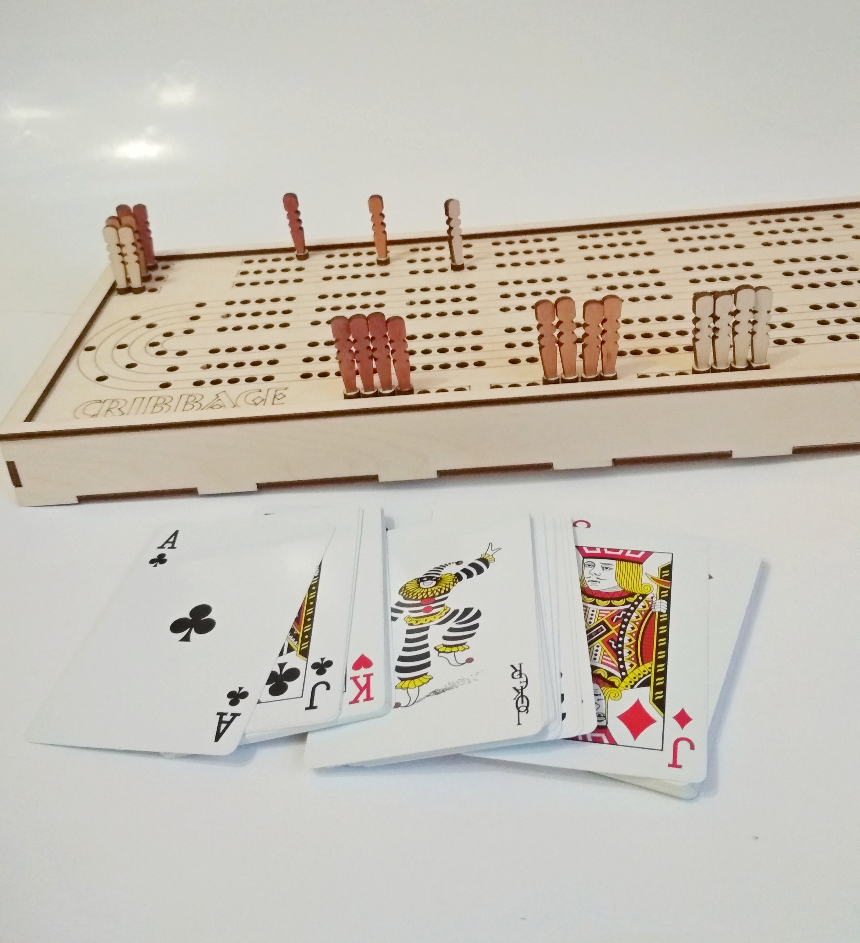 Cribbage set svg vector files laser cut. Dxf pattern Board or | Etsy