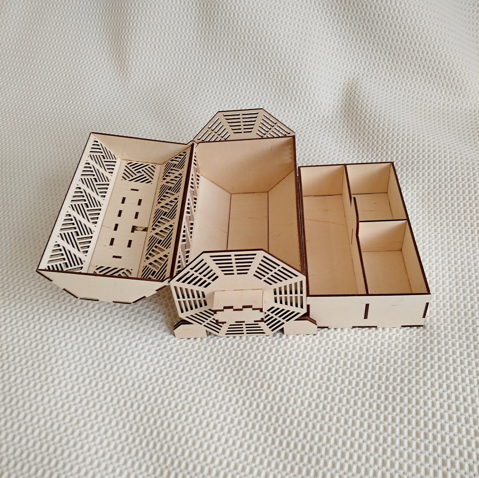 Jewelry box vector design svg dxf files laser cut. Octagonal | Etsy