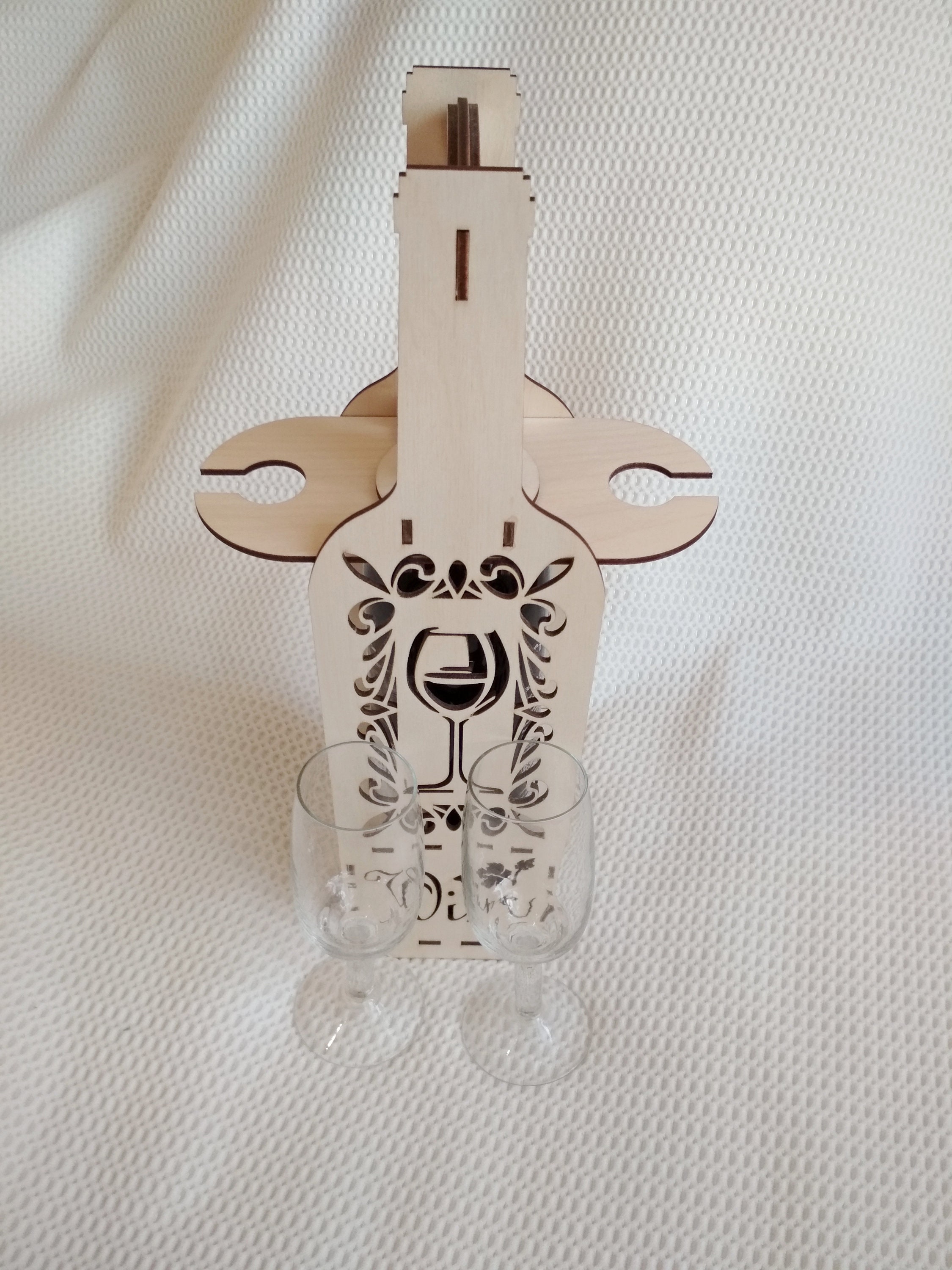 Wine Box For Two SVG Vector Files Laser Cut DXF Template For Etsy UK