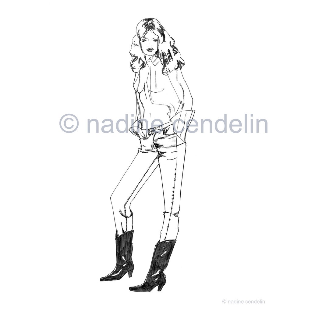 Coloring Page Figurine Coloring Fashion Illustration Fashion Design