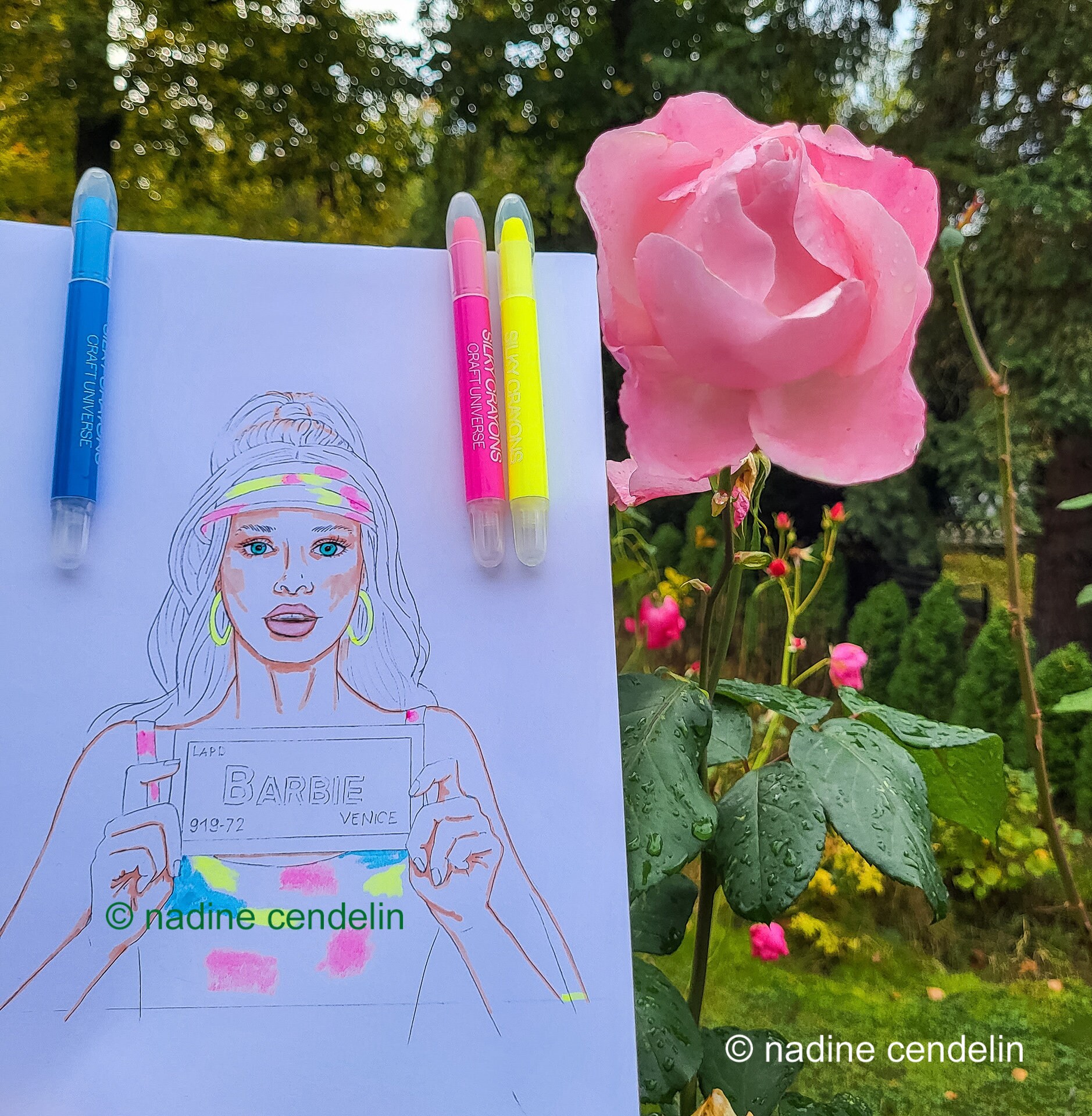 Barbie Coloring Page Venice Margot Robbie Figurine to Color - Etsy