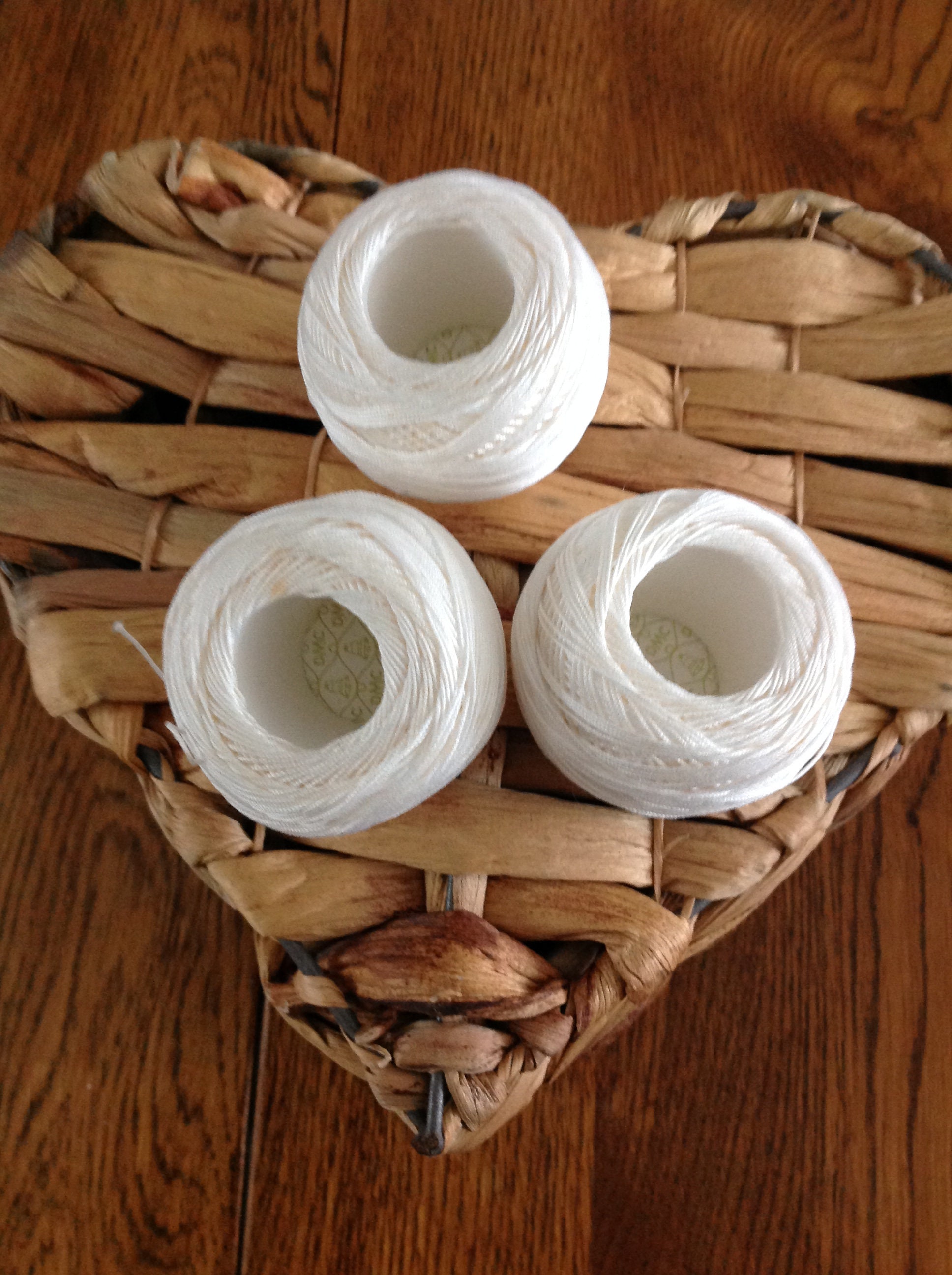 Vintage French Cotton Crochet Thread 110m Approx White, Used for ...