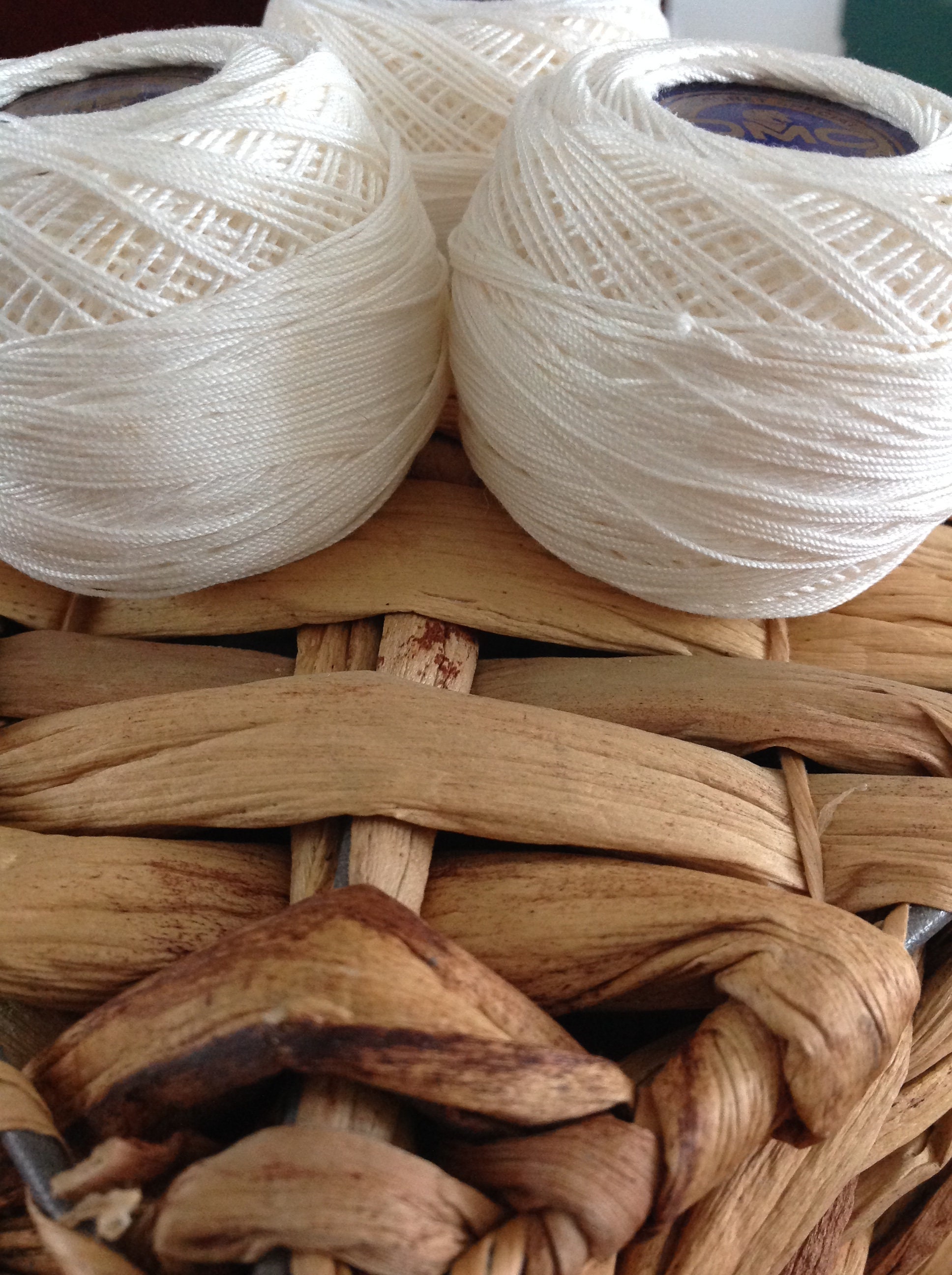 Vintage French Cotton Crochet Thread 110m Approx White, Used for ...