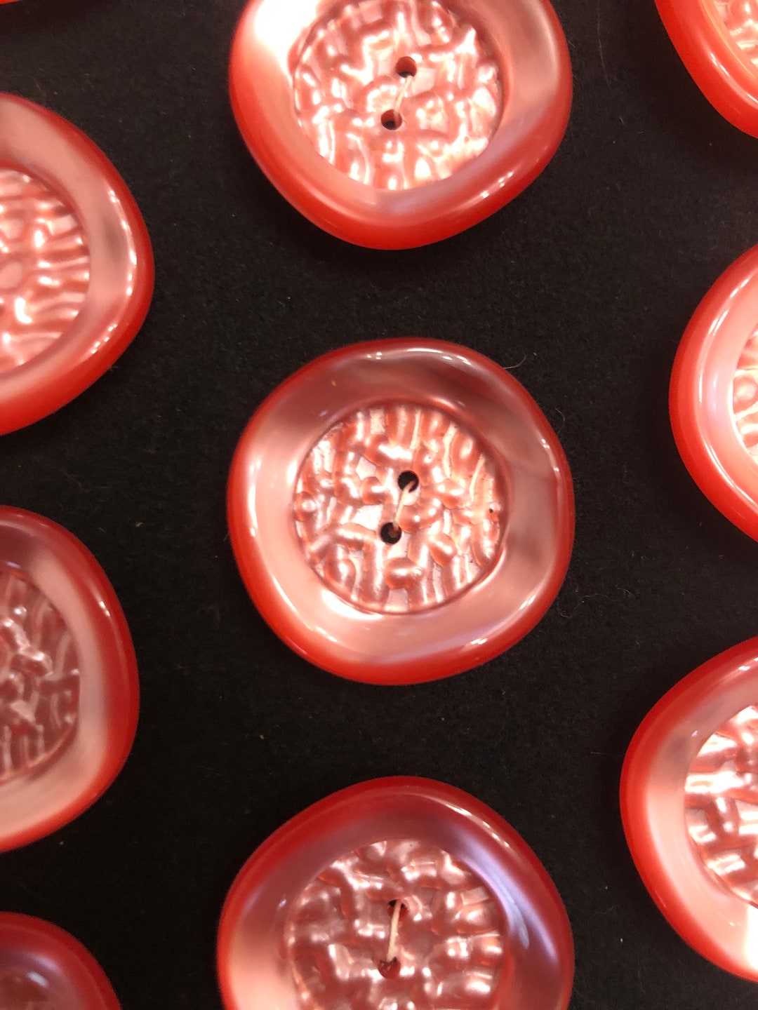 Vintage Buttons French Pink & Blue Casein 3cm Round Buttons 1930's, 12 ...