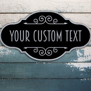 Custom Text Sign Customisable Plaque Personalised Sign Vintage Frame ...