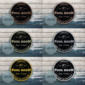 Custom Pool Room Sign | Billiard Room Sign | Personalized Sign | Bar ...