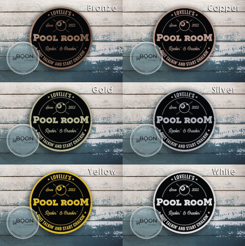Custom Pool Room Sign Billiard Room Sign Personalized Sign - Etsy