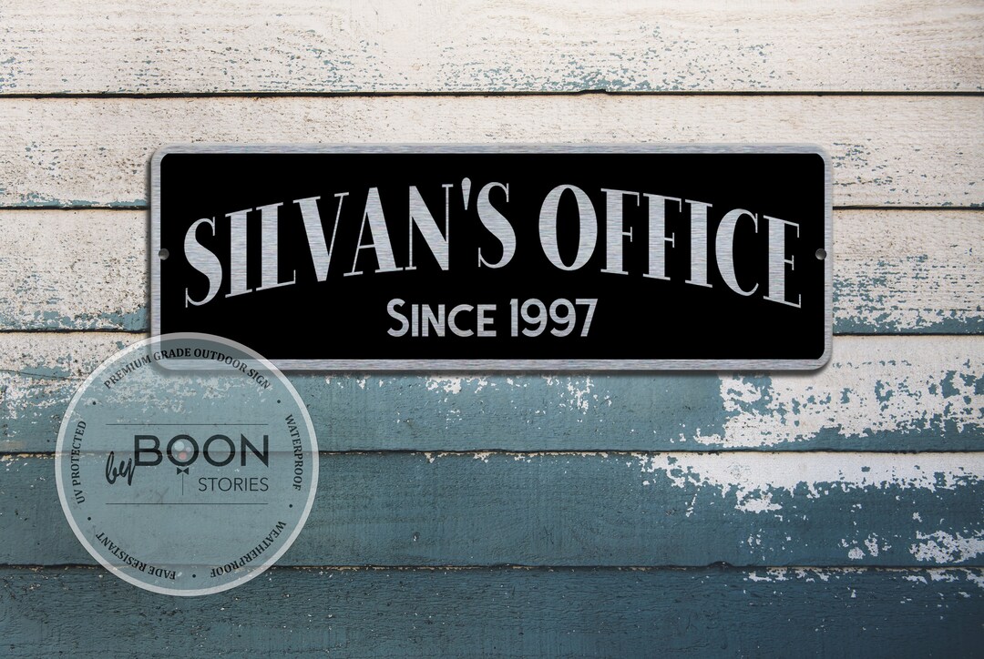 Custom Metal Office Sign | Personalized Business Plaque - Etsy