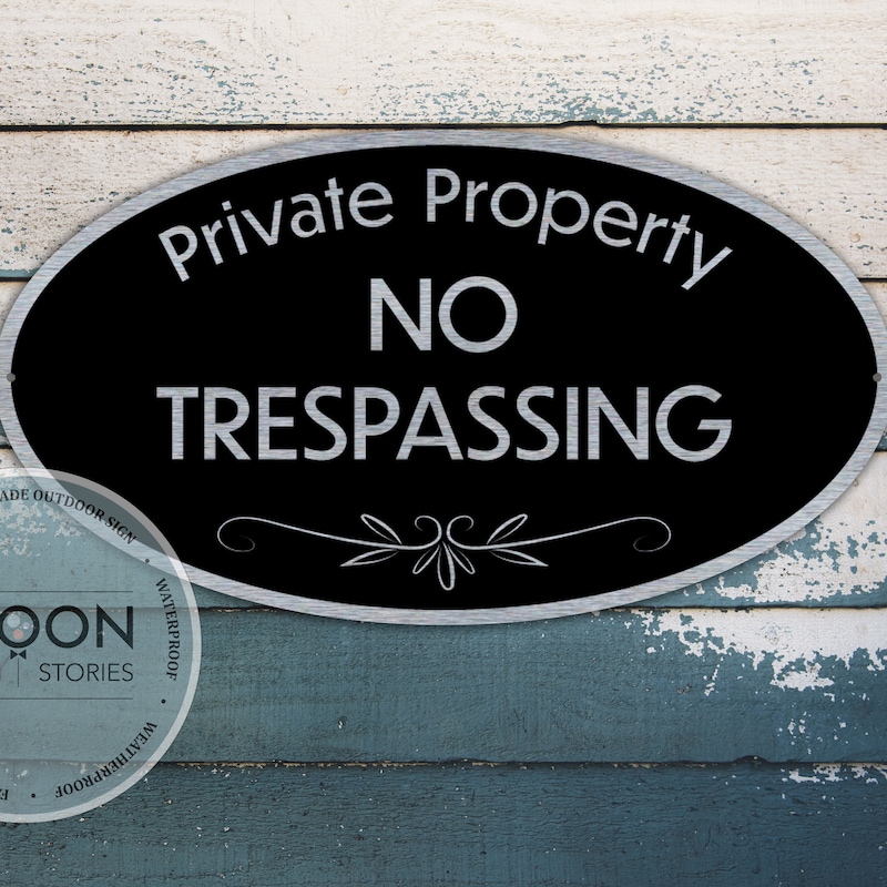 No Trespassing Sign - Etsy