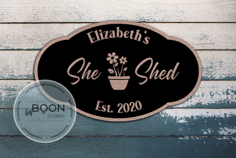 Custom She Shed Sign Garden Sign Personalised Gifts for - Etsy