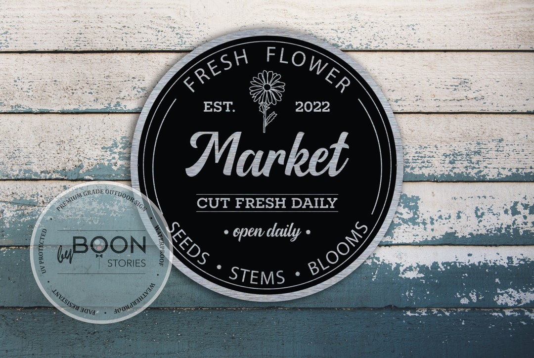 Custom Fresh Flower Market Sign | Flowers Sign | Personalized Sign ...