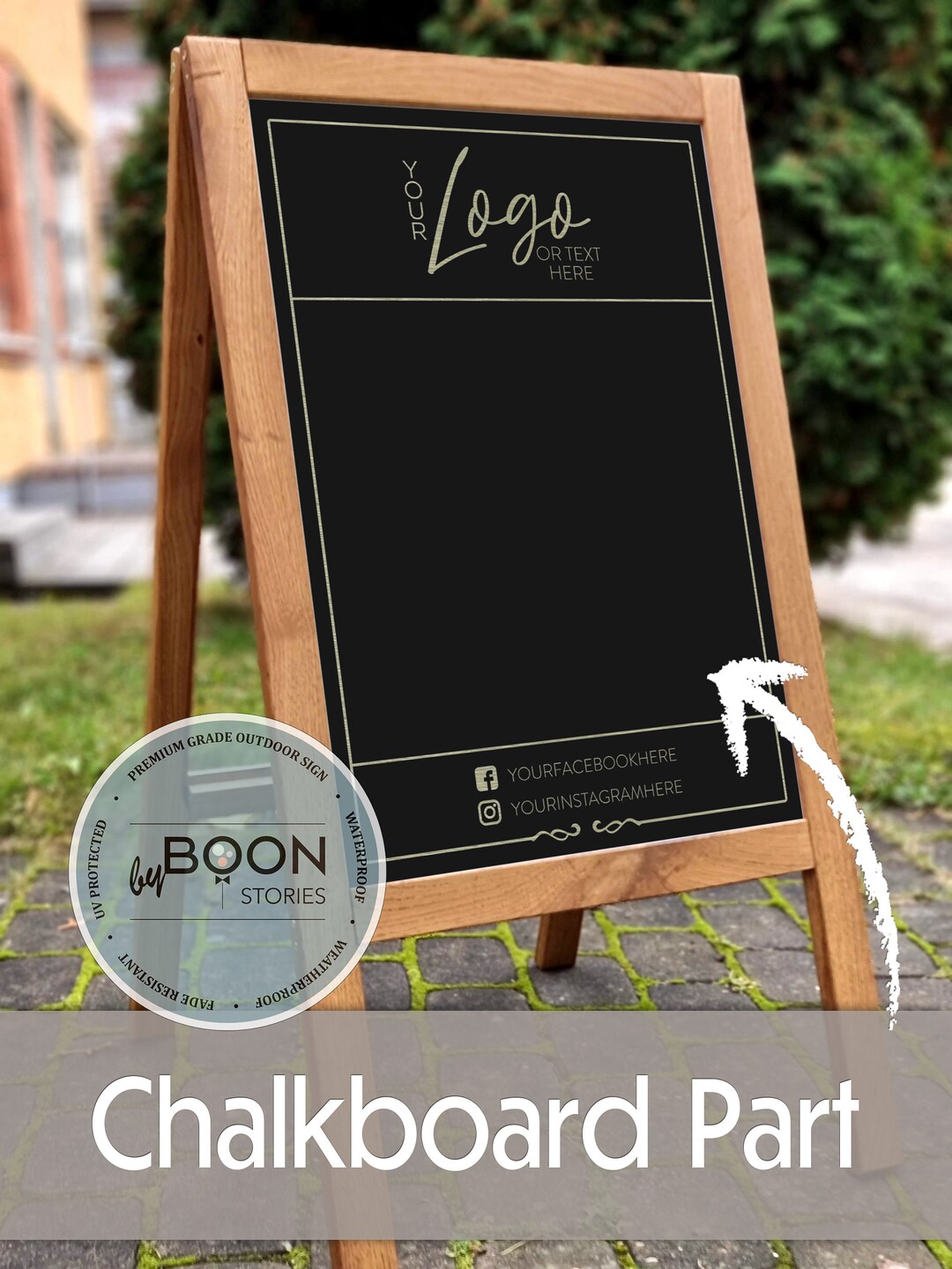 Custom Sidewalk Chalkboard Sign A-frame Sign Business Sign Custom Easel ...