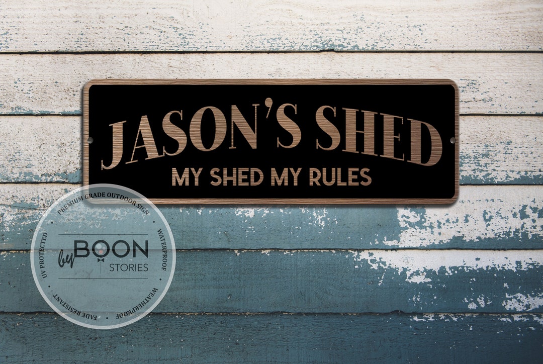 Custom Shed Sign | Welcome Sign | Customizable Plaque | Personalized ...