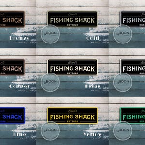 Personalized Fishing Shack Sign: Vintage Style Metal Lake House Decor ...