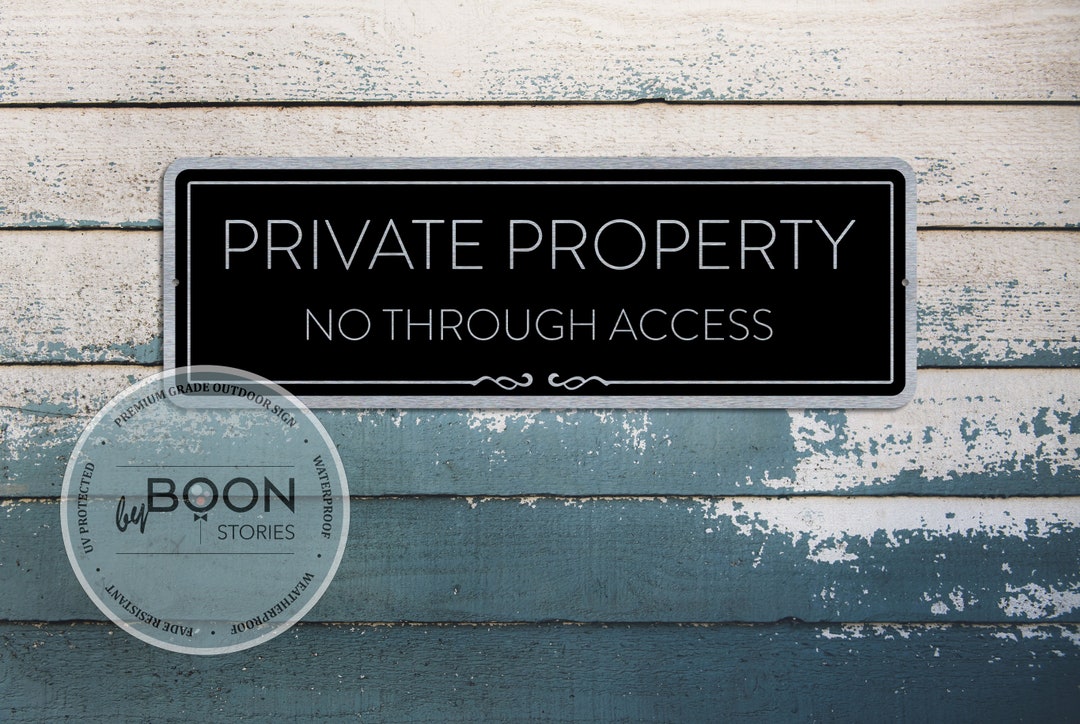 Custom Private Property Sign: No Trespassing, Metal Personalized Plaque ...