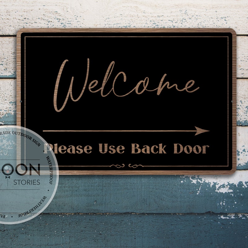 Back Door Sign - Etsy