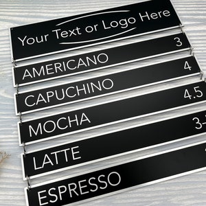 Elegant Metal Wall-hanging Menu Sign Cafe Wall Menu Hanging Cafe Menu ...