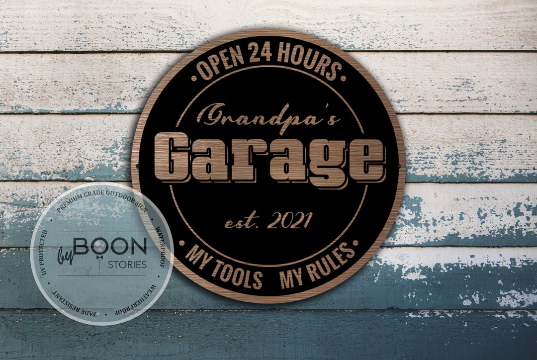 Custom Garage Sign | Personalized Man Cave Decor - Etsy