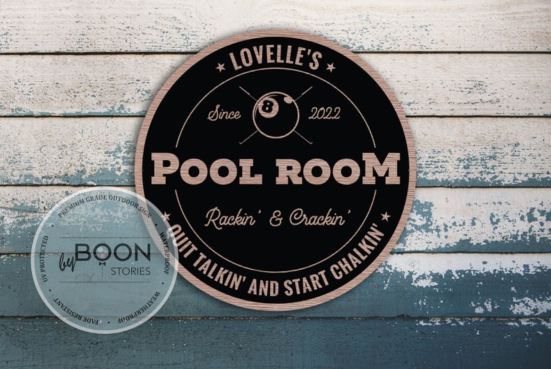 Custom Pool Room Sign Billiard Room Sign Personalized Sign - Etsy