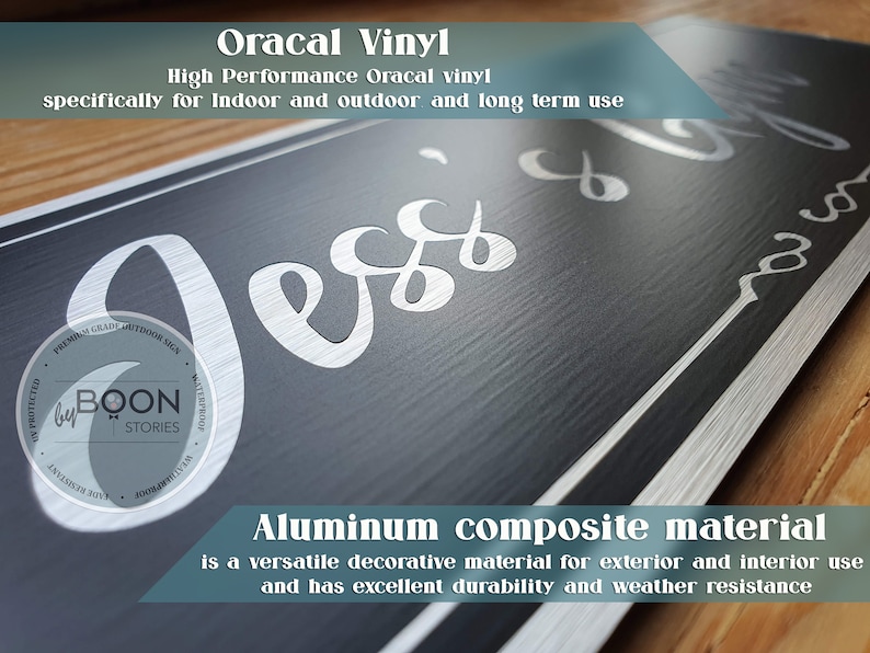 SILVER Custom Text Sign Custom Text Plaque Personalised - Etsy