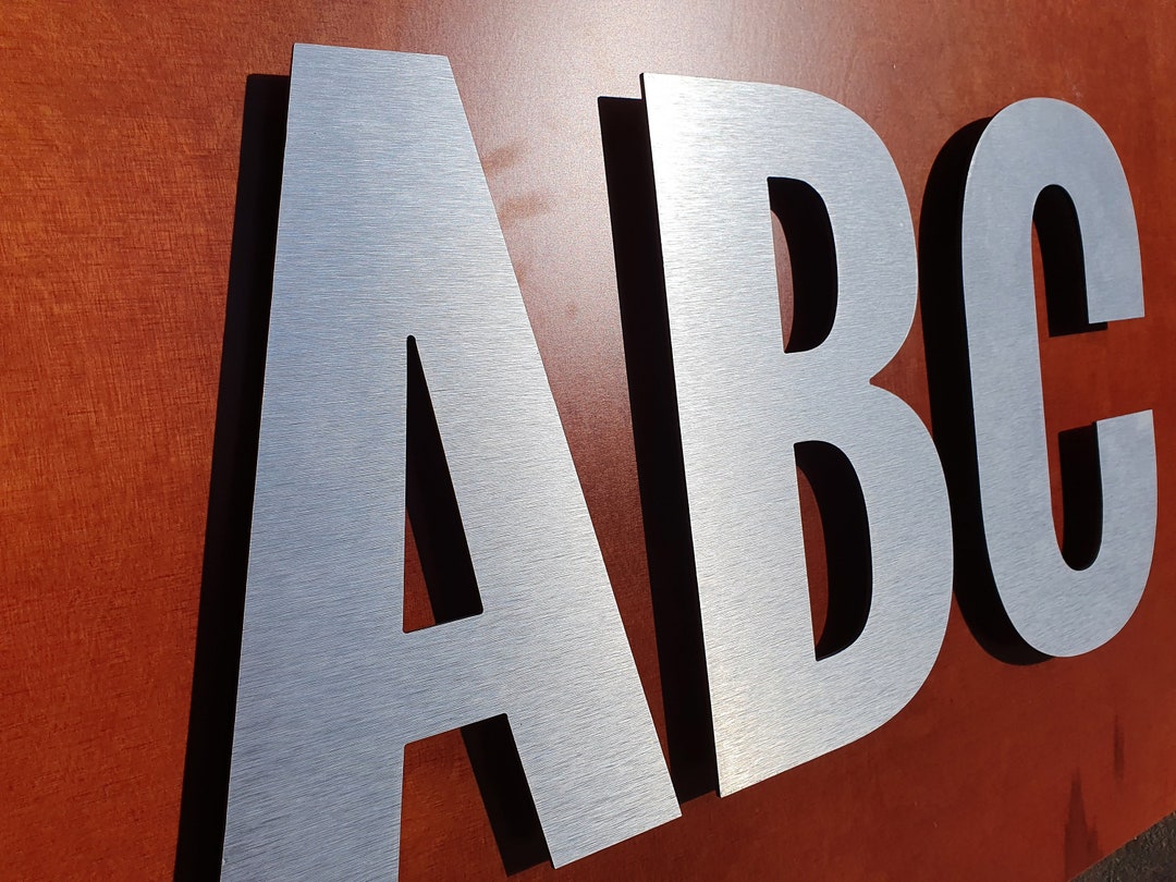 Custom Floating Metal Letters | Letters With Spacers | Modern Floating ...