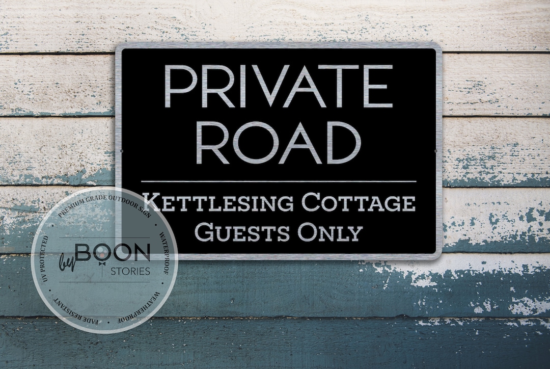 Custom Private Road Sign | No Driveway Sign | Guests Only Road Sign ...