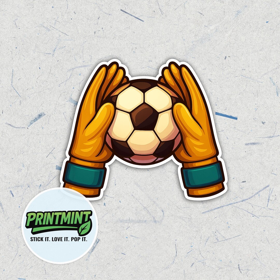 Soccer Goalie Sticker - Goalkeeper Gloves Vinyl Decal - Sports ...