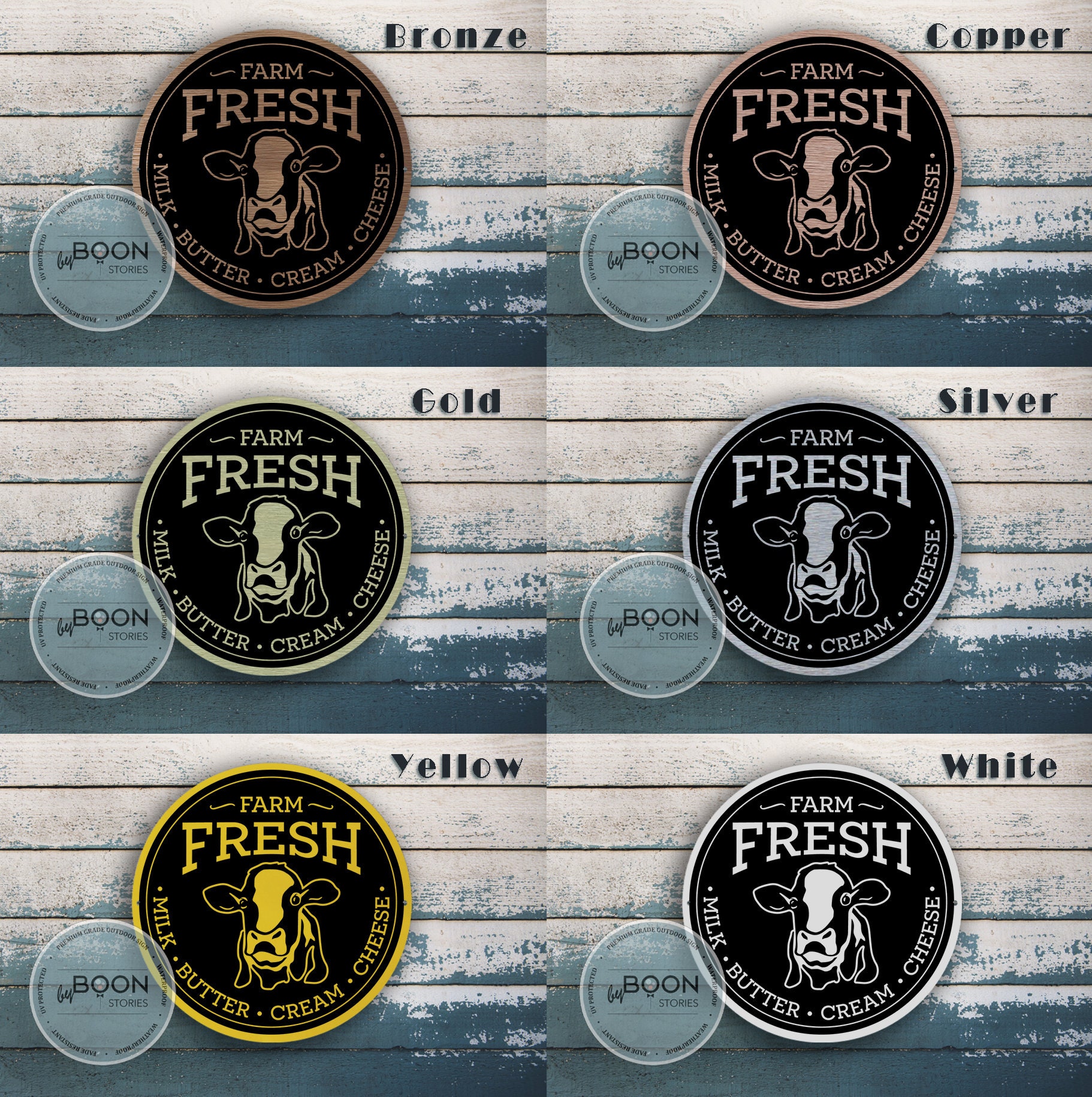 Custom Farm Fresh Sign Vintage Farm Fresh Cow Farmhouse | Etsy