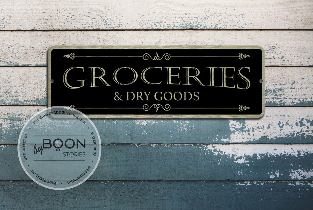 Custom Groceries and Dry Goods Sign: Farmhouse Kitchen Decor - Etsy