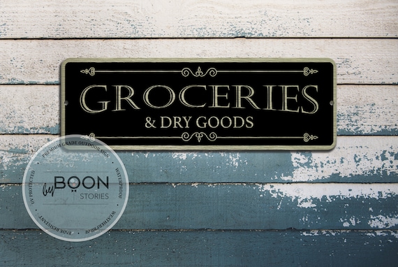 Custom Groceries and Dry Goods Sign Farmhouse Sign Country | Etsy
