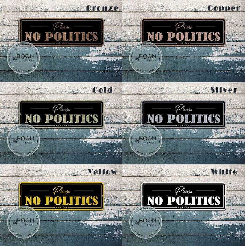 Custom No Politics Sign Politician Gift Man Cave Sign - Etsy Israel