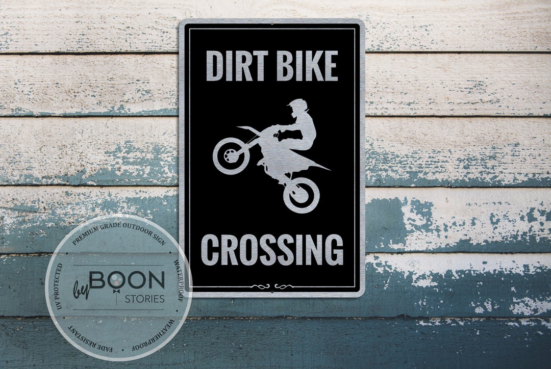 Custom Dirt Bike Crossing Sign Motorcycle Theme Sign Custom Xing Sign ...