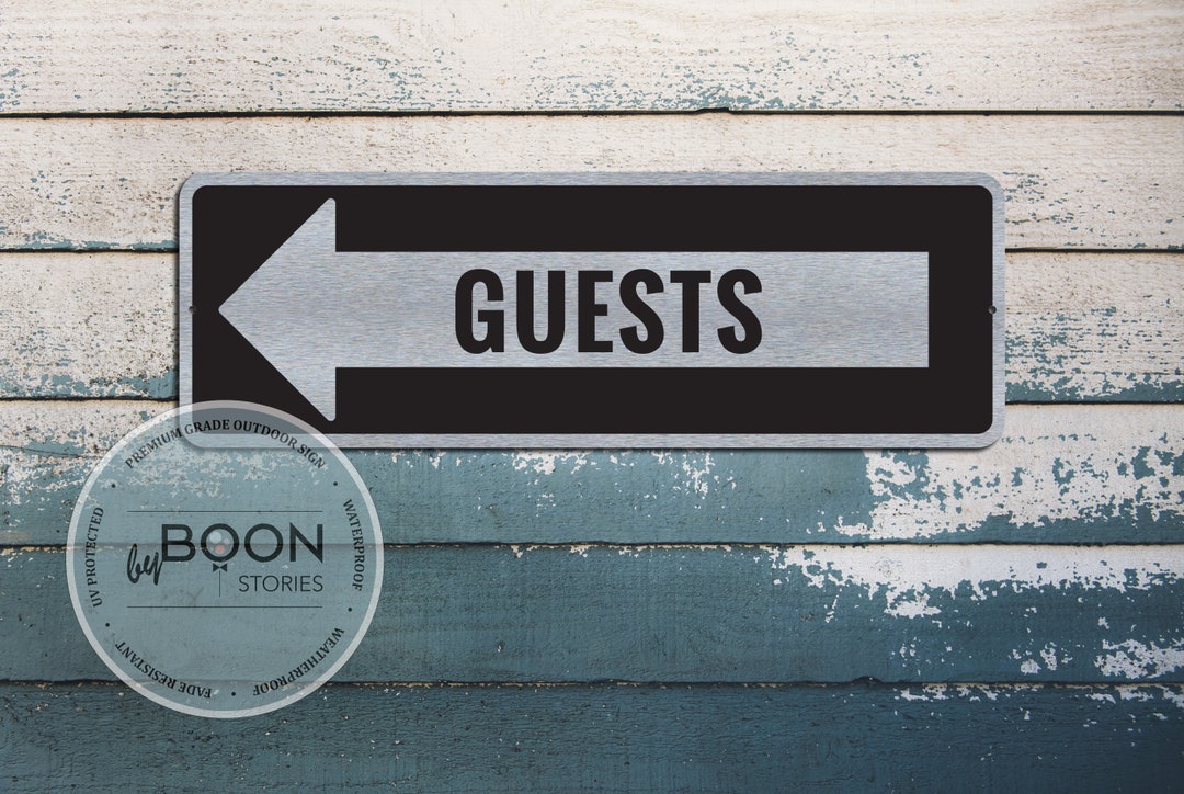 Custom Gusts Directional Arrow Sign | Custom Text Plaque | Personalised ...