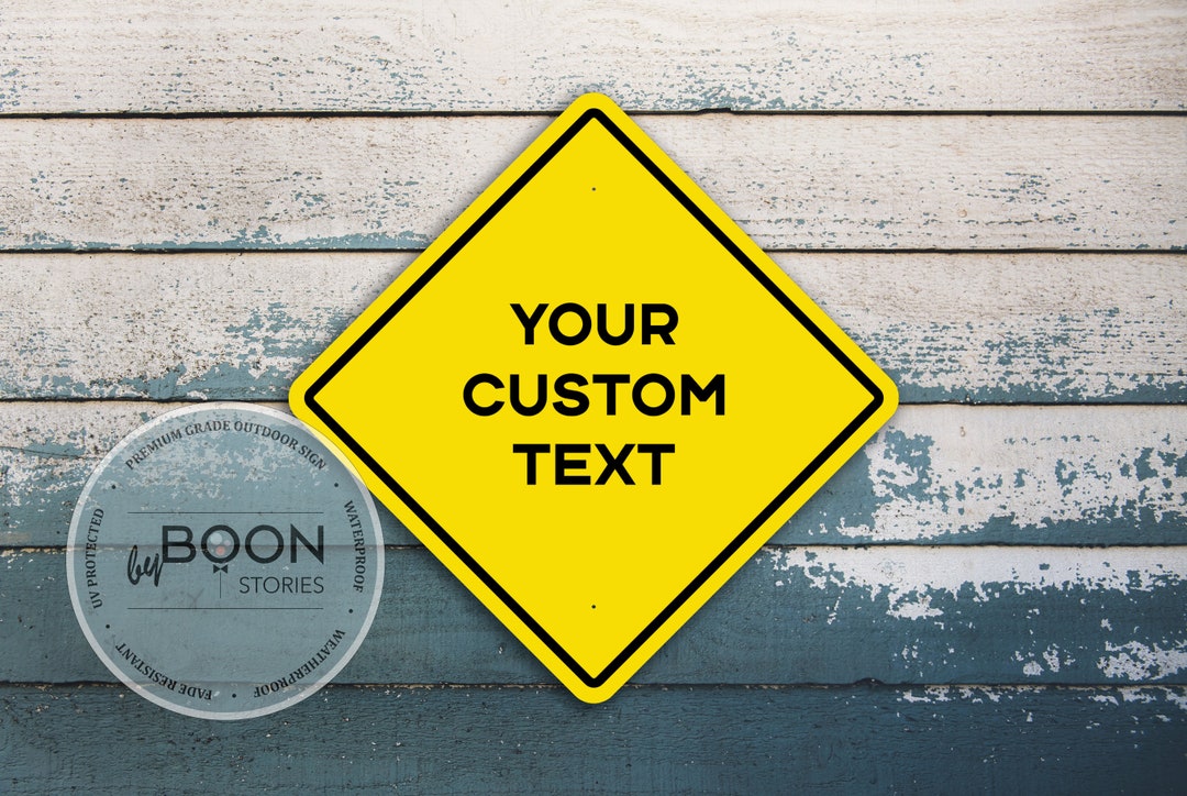 Personalized Metal Road Sign: Custom Text, Icon Sign - Etsy UK